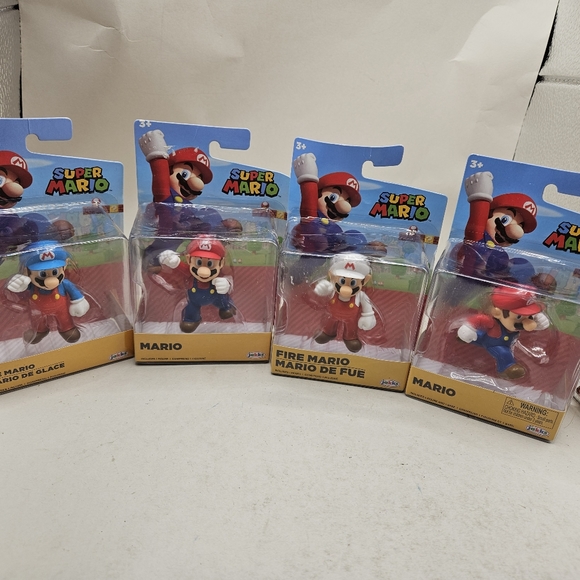 Jakks | Toys | 4 Super Mario Fire Mario Ice Mario Running Fist Up ...